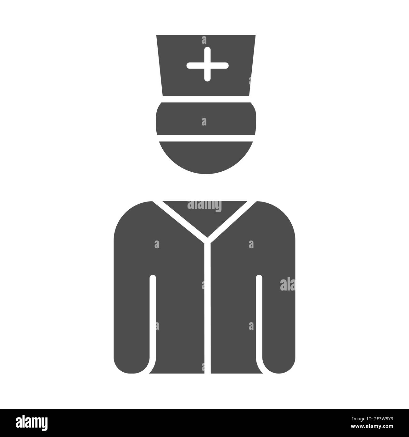 Doctor solid icon, healthcare concept, Male practitioner in uniform ...