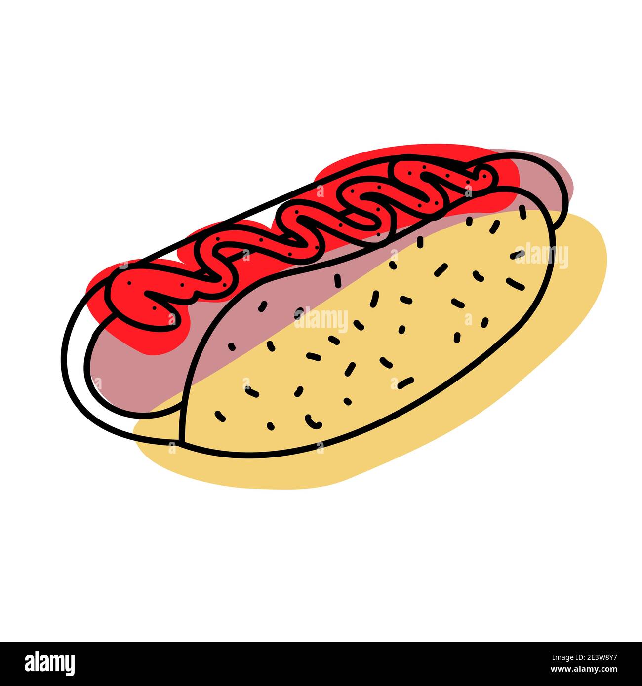 Tasty hot dog icon vector Stock Vector Image & Art - Alamy
