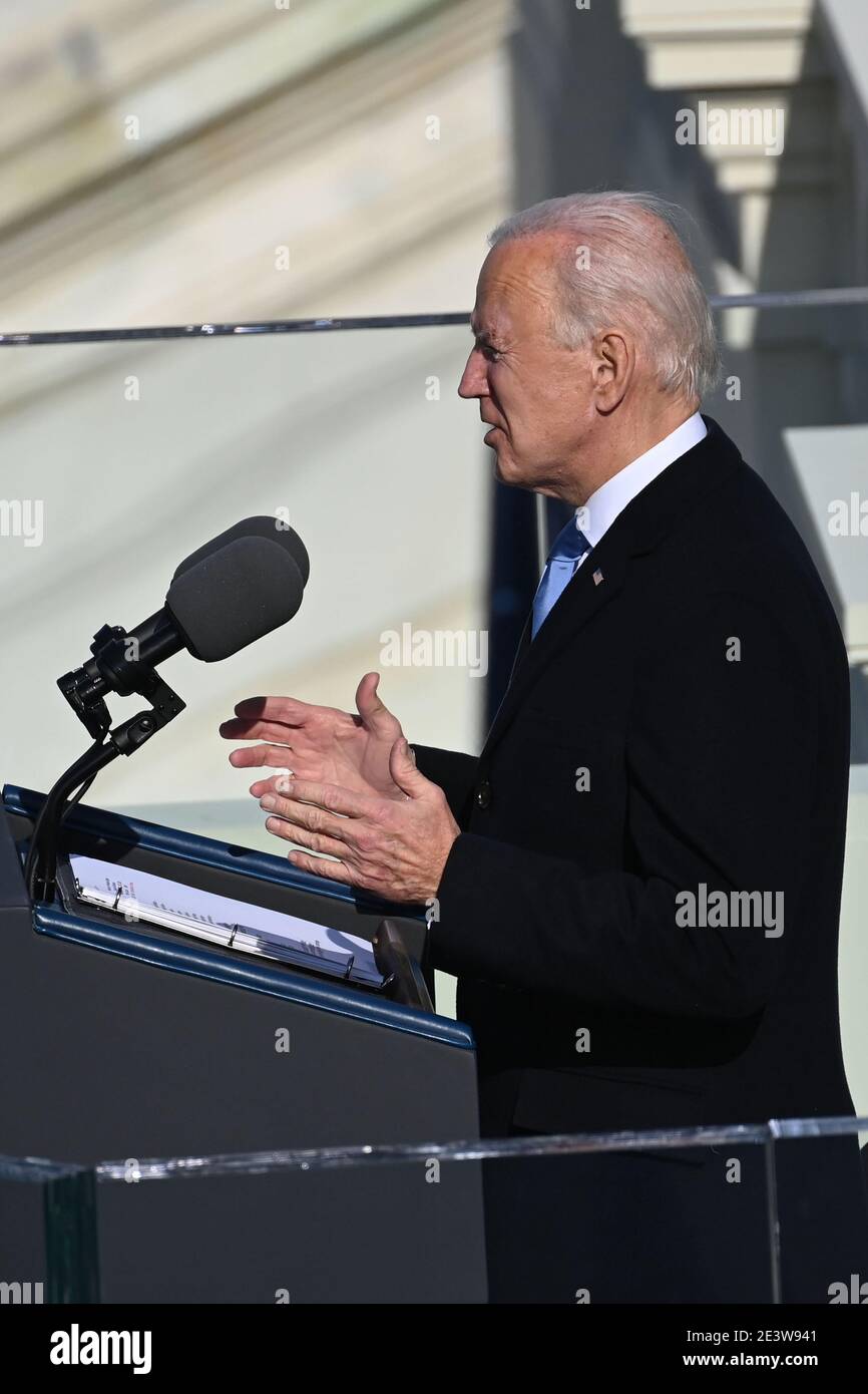 Washington, United States. 20th Jan, 2021. US President Joe Biden ...