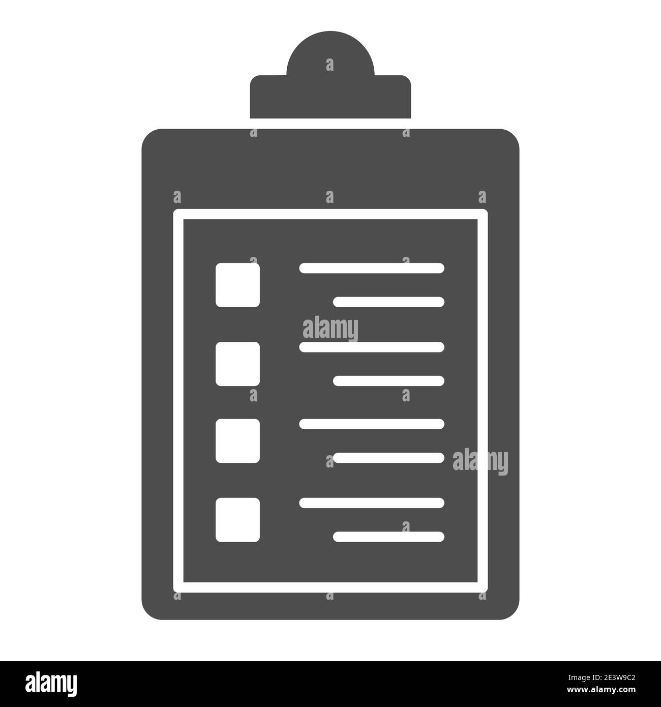 Clipboard with checklist solid icon, Heath care concept, Medical ...