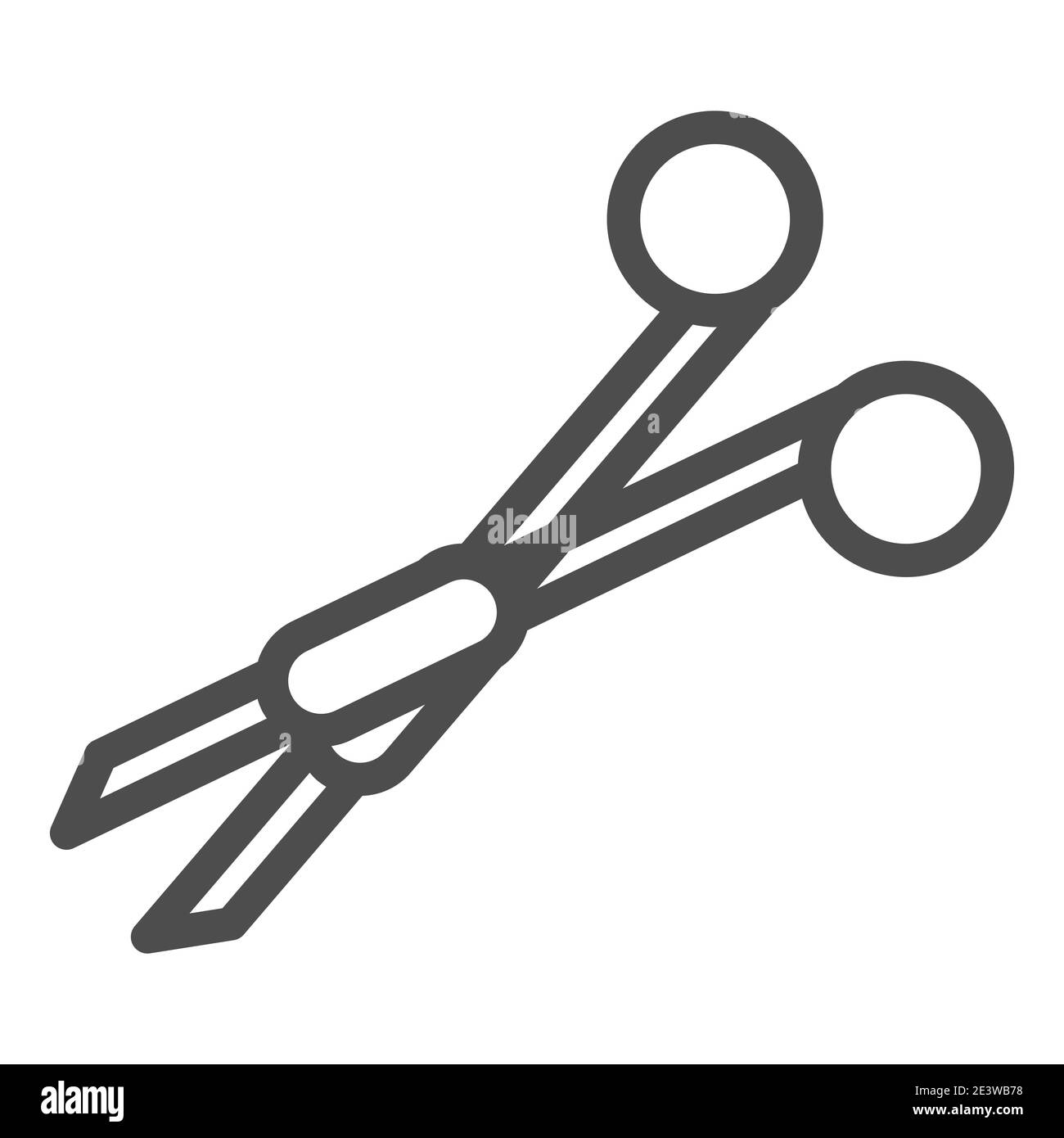 Surgical scissors line icon, Medicine concept, surgeon equipment sign ...