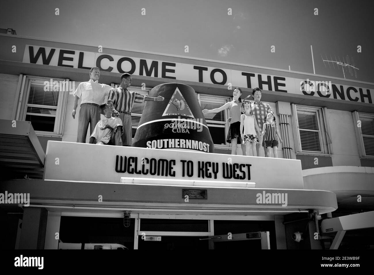 "Welcome to the Conch Republic" Entrance to the airport in Key West, FL ...