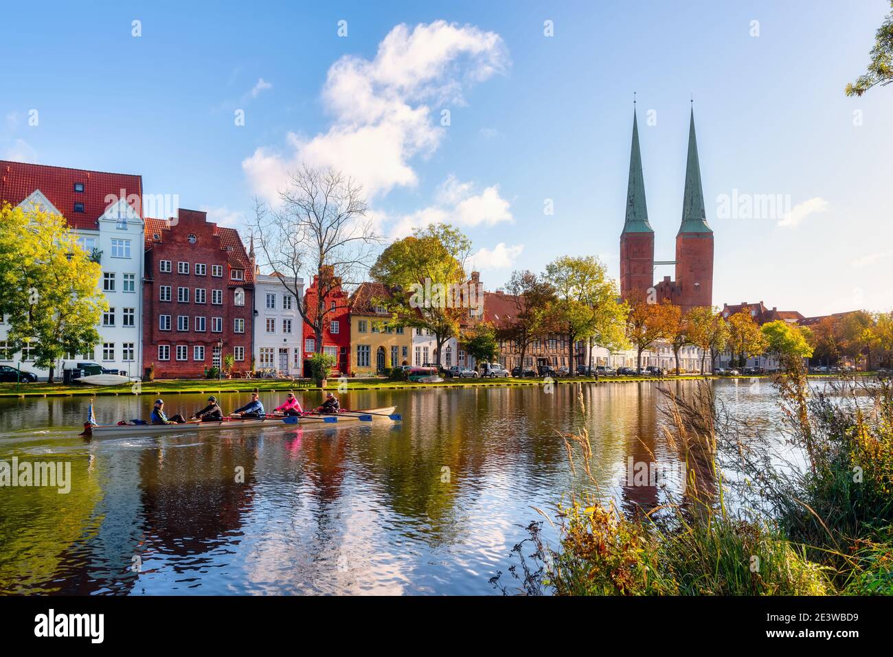 Lubeck cathedral with mill pond hi-res stock photography and images - Alamy