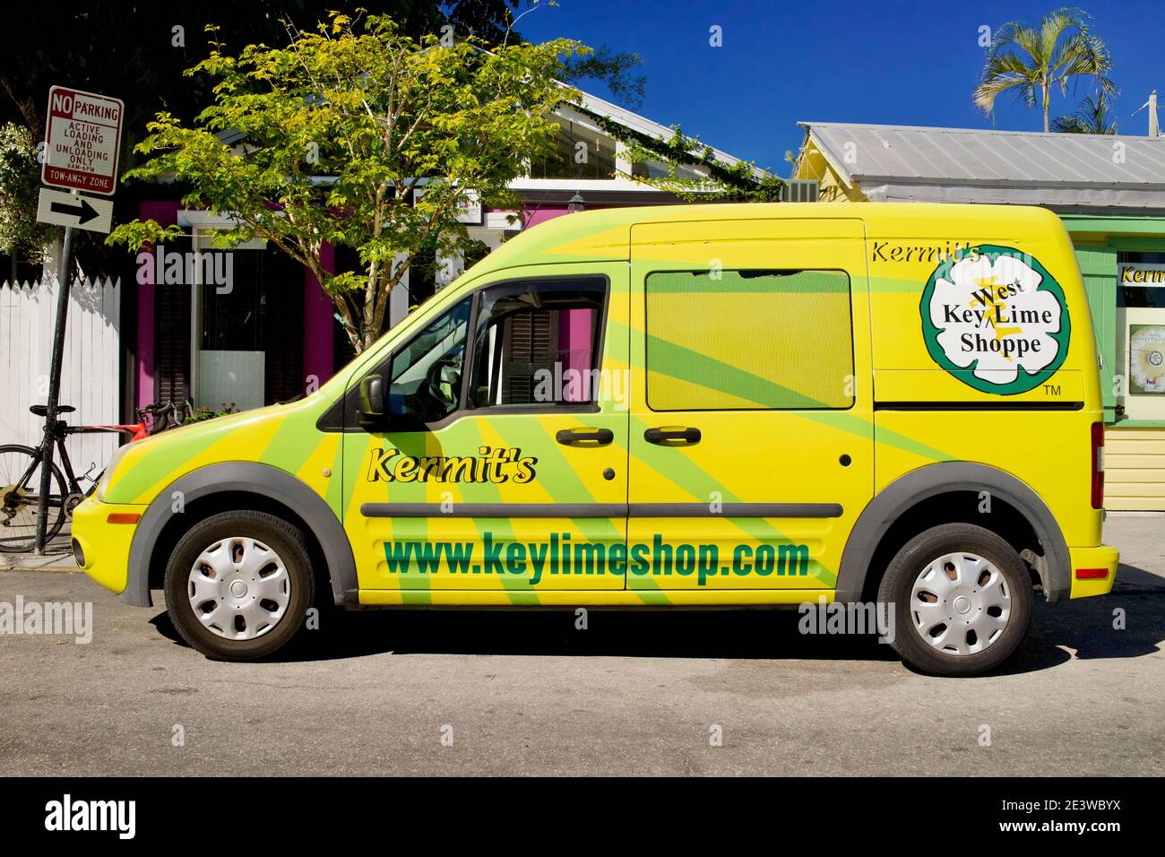 Kermit's Key Lime Shop delivery truck in Key West, FL, USA. Famous ...
