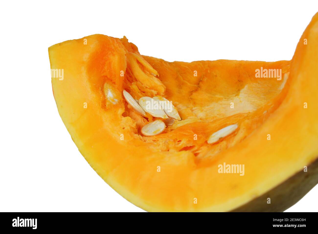 Pumpkin slice isolated on white Stock Photo - Alamy