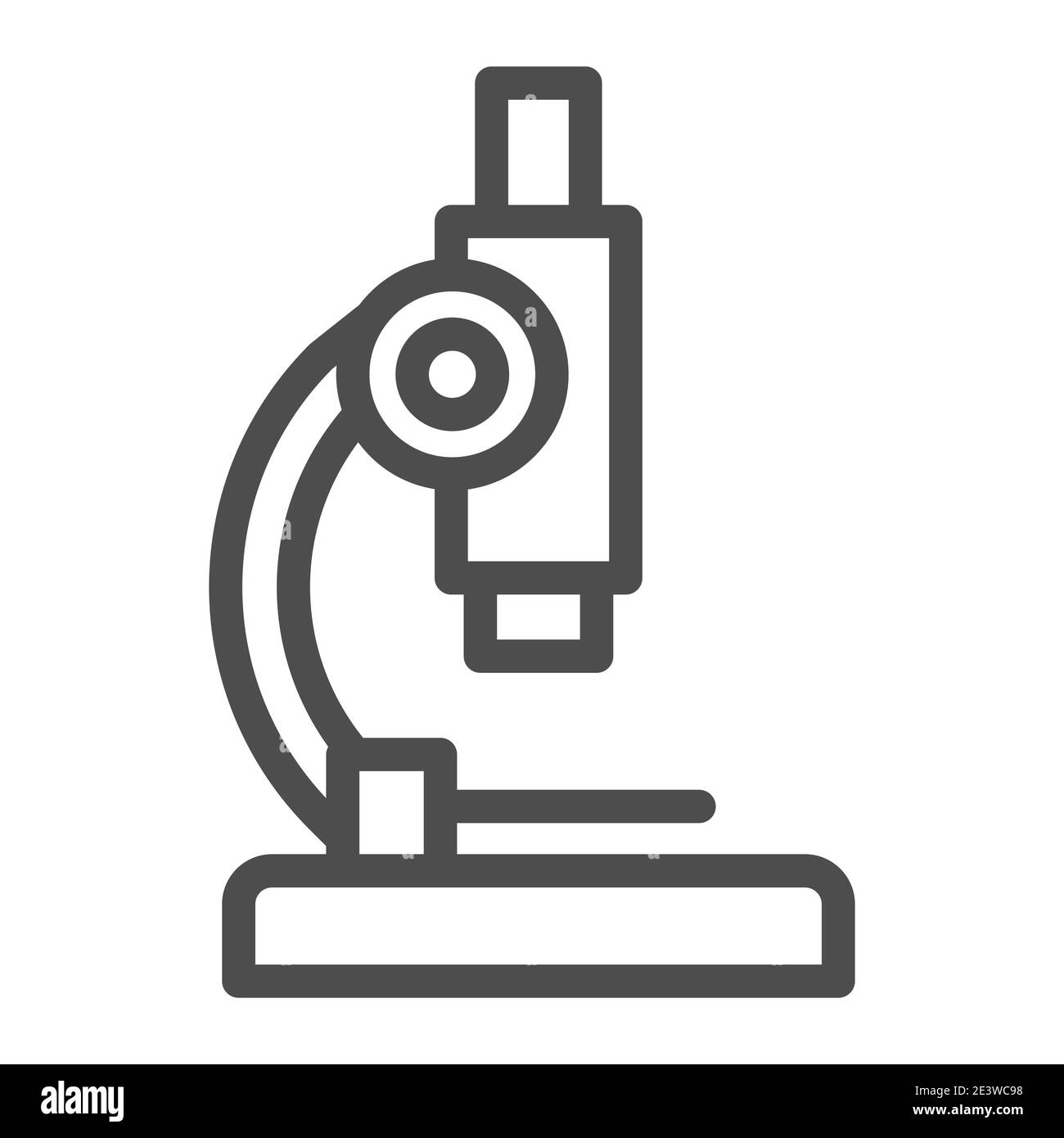 Microscope line icon, Medicine concept, Laboratory magnification ...
