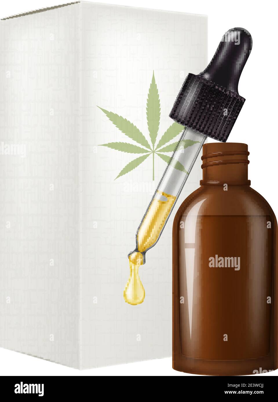 Medical cannabis ( marijuana ) oil in a glass bottle and dropper ...