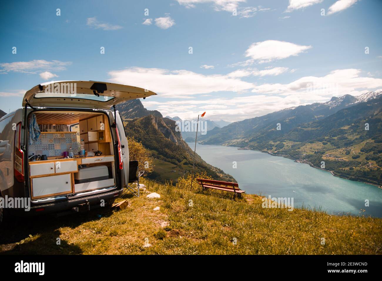 Vanlife in mountain landscape hi-res stock photography and images - Alamy