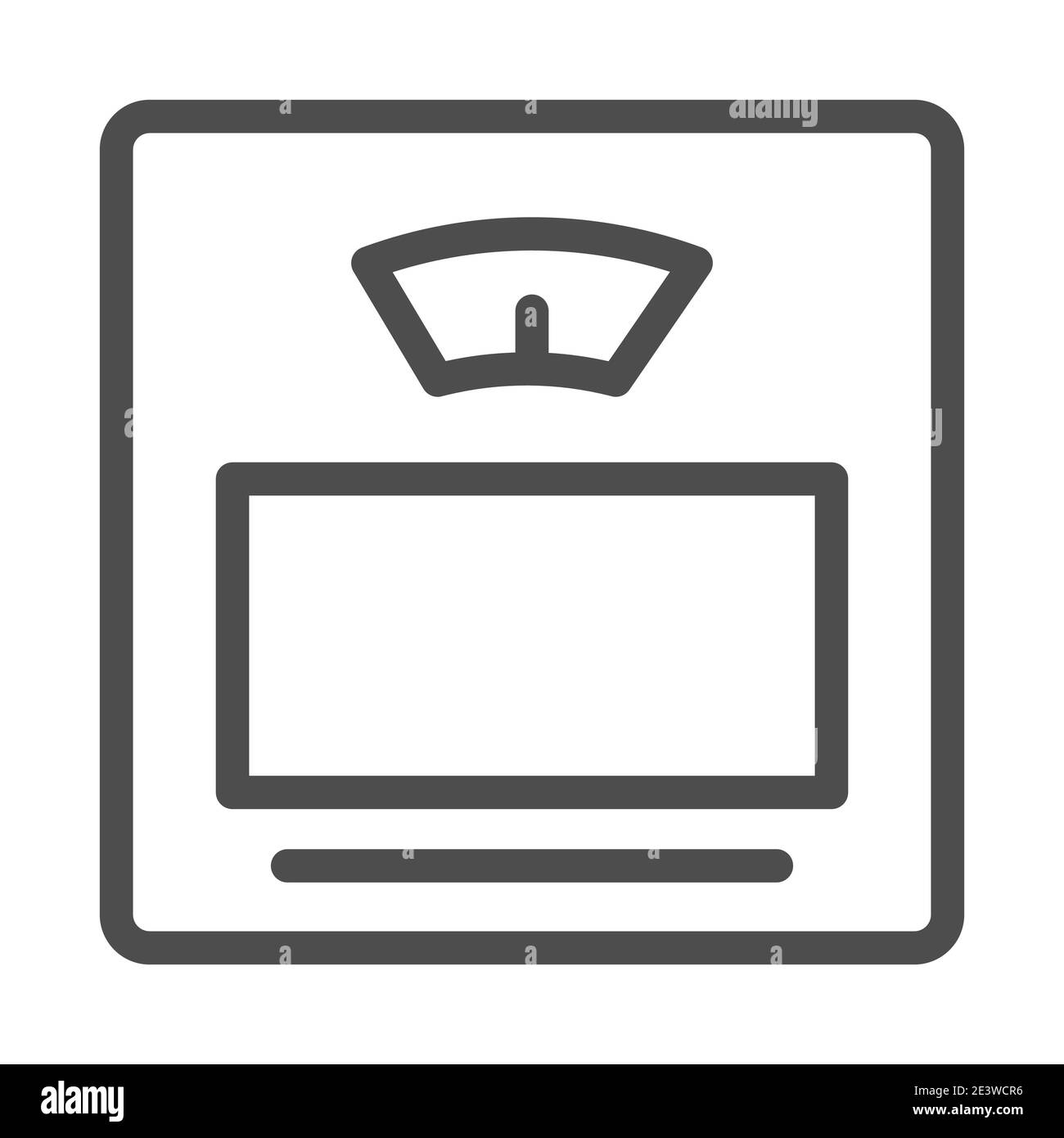 Scales line icon, Measuring devices concept, bathroom digital scale ...