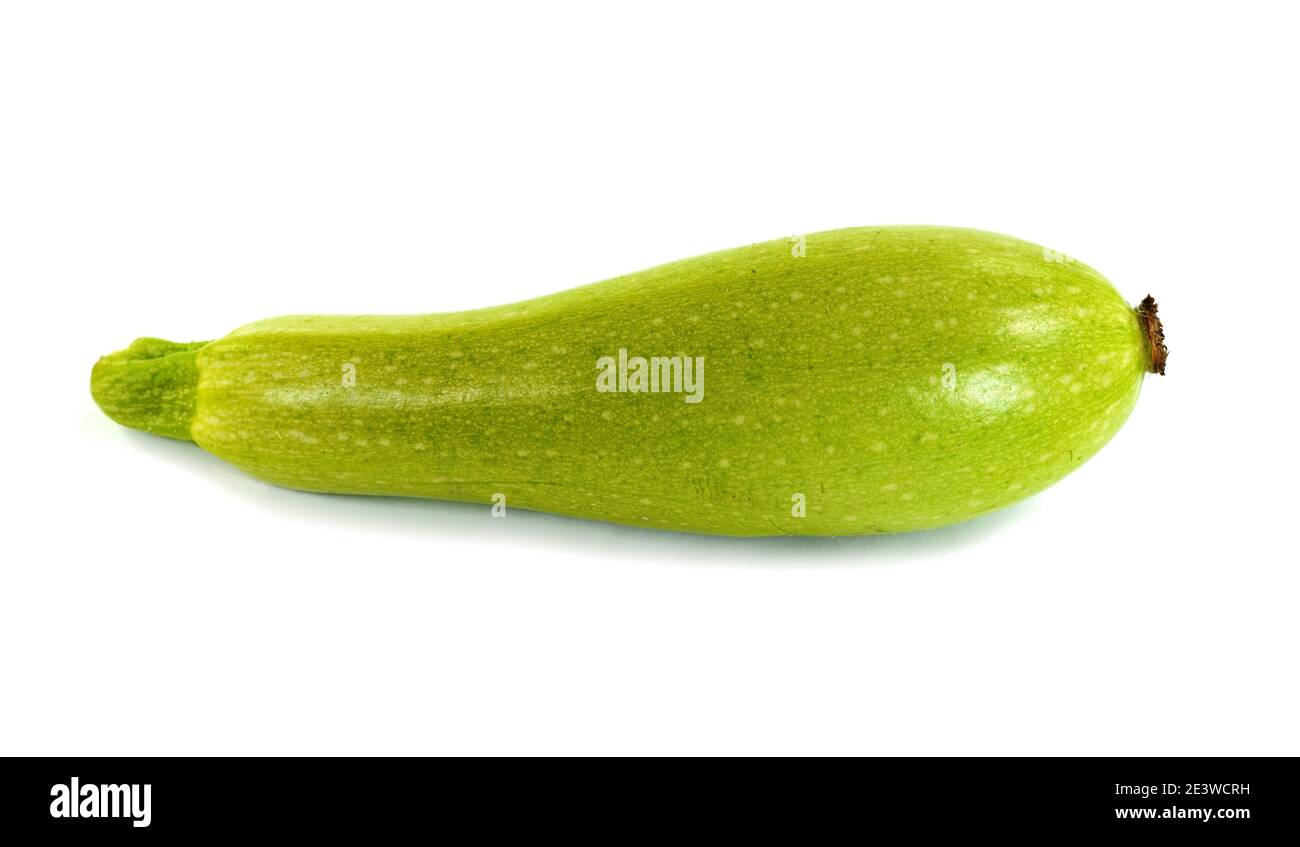 fresh green zucchini isolated on white background Stock Photo - Alamy