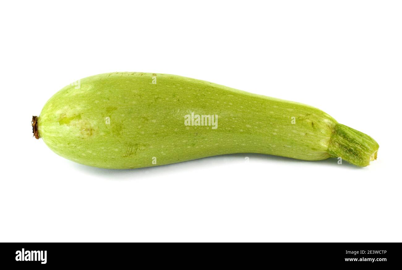 fresh green zucchini isolated on white background Stock Photo - Alamy