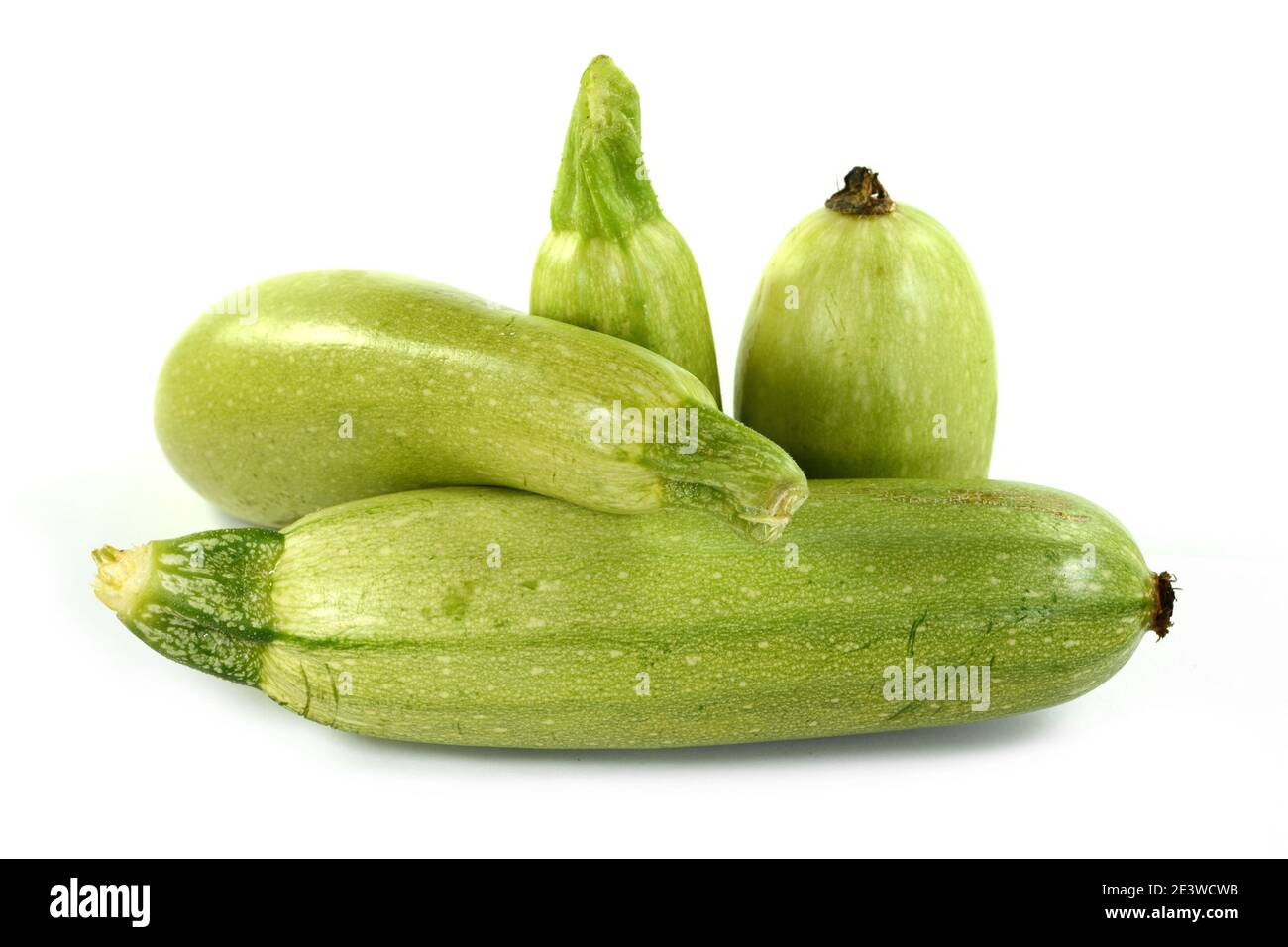 fresh green zucchini isolated on white background Stock Photo - Alamy