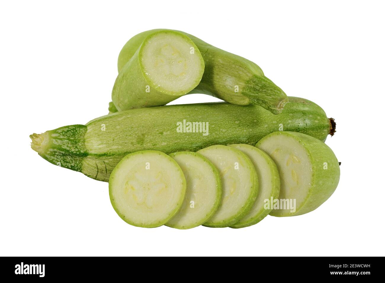 fresh green zucchini isolated on white background Stock Photo - Alamy