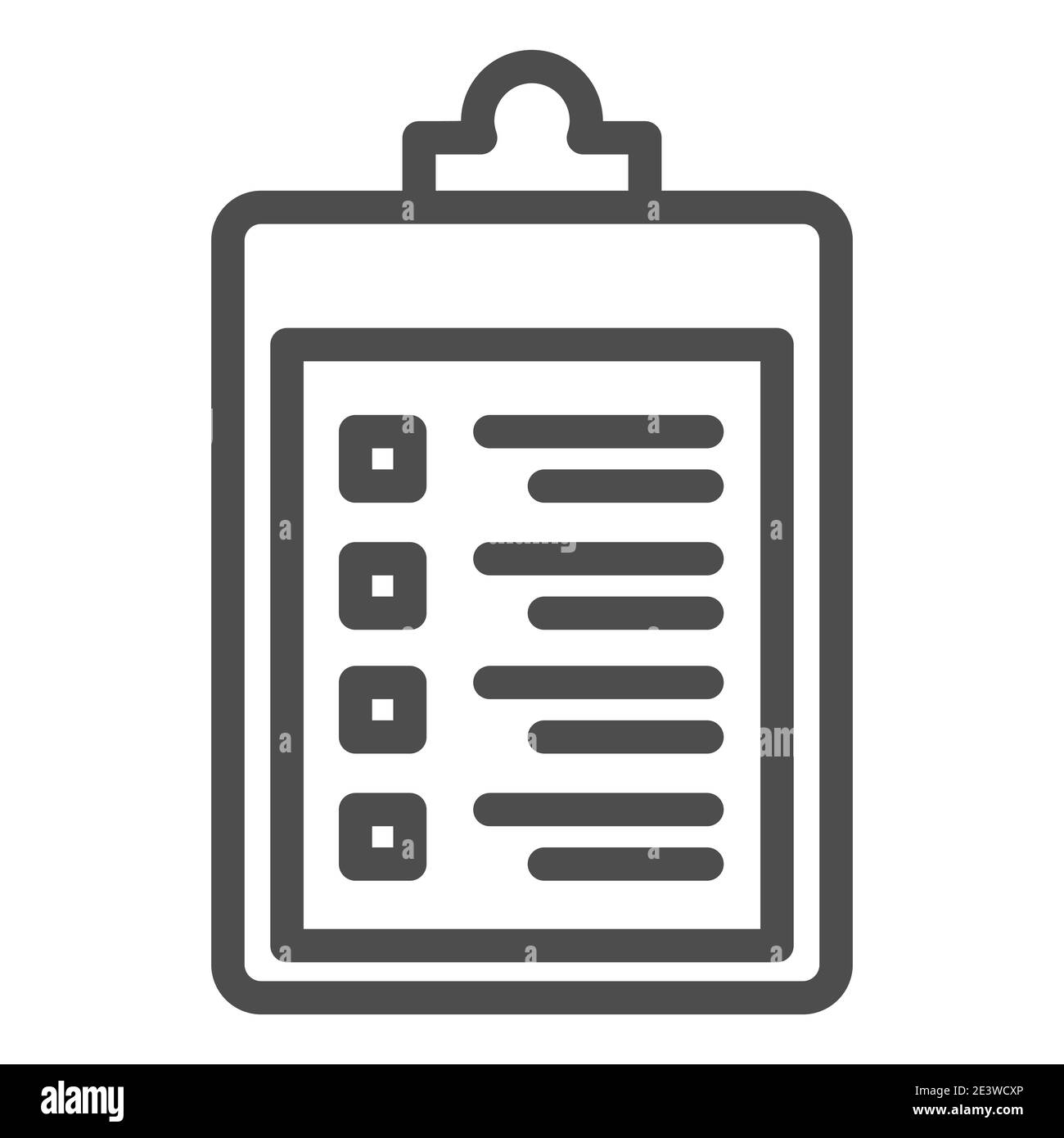 Clipboard with checklist line icon, Heath care concept, Medical ...