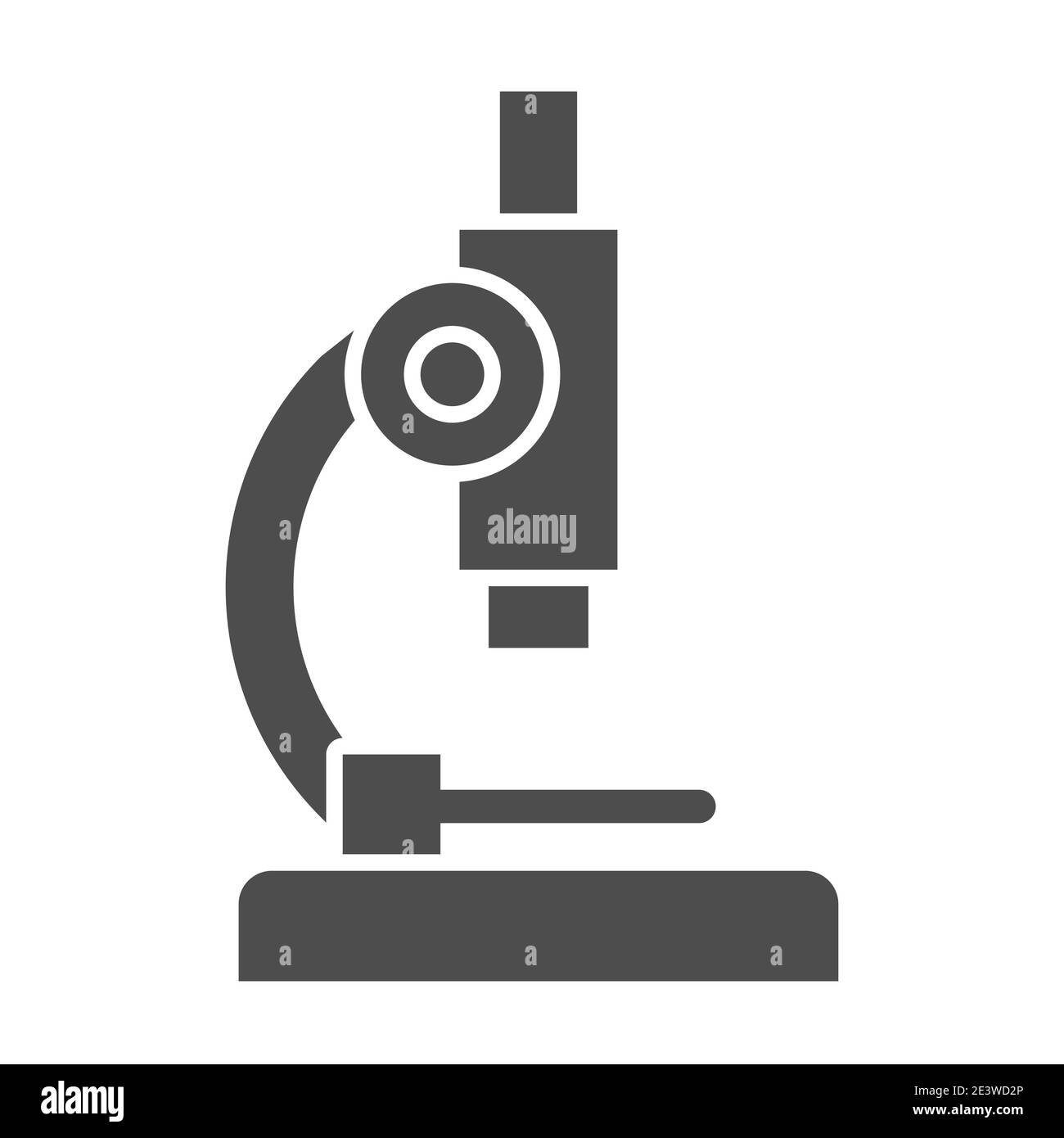 Microscope solid icon, Medicine concept, Laboratory magnification ...