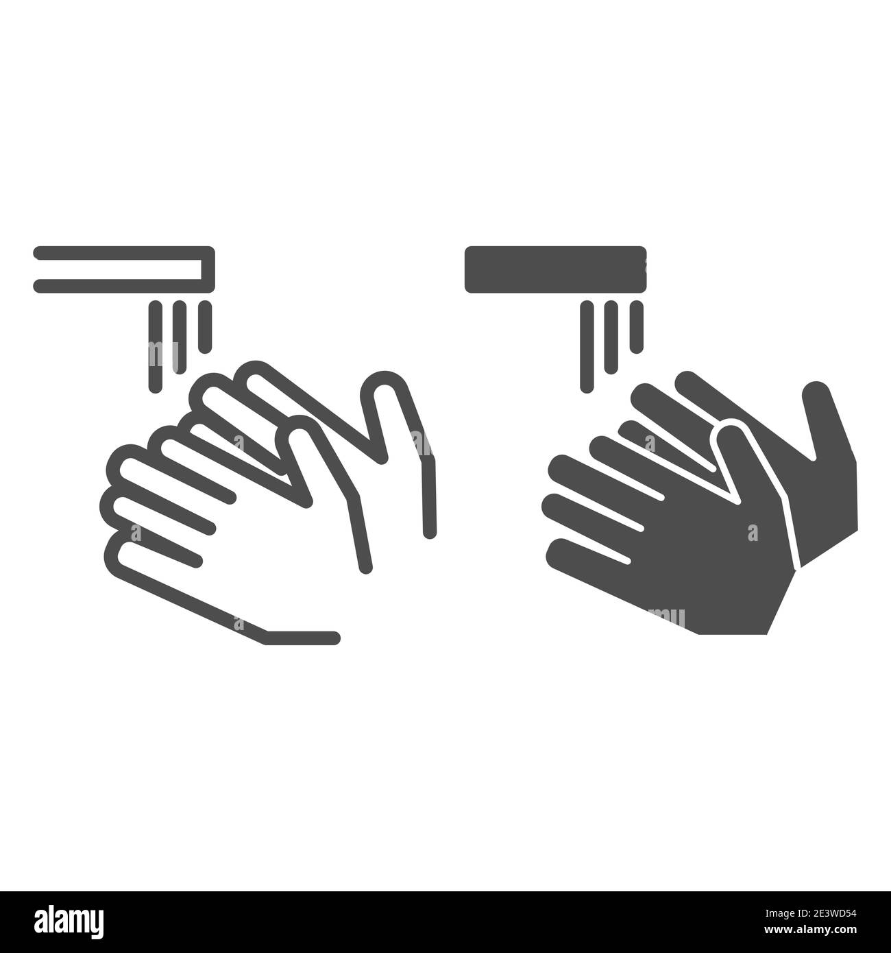 Washing hands under tap Black and White Stock Photos & Images - Alamy