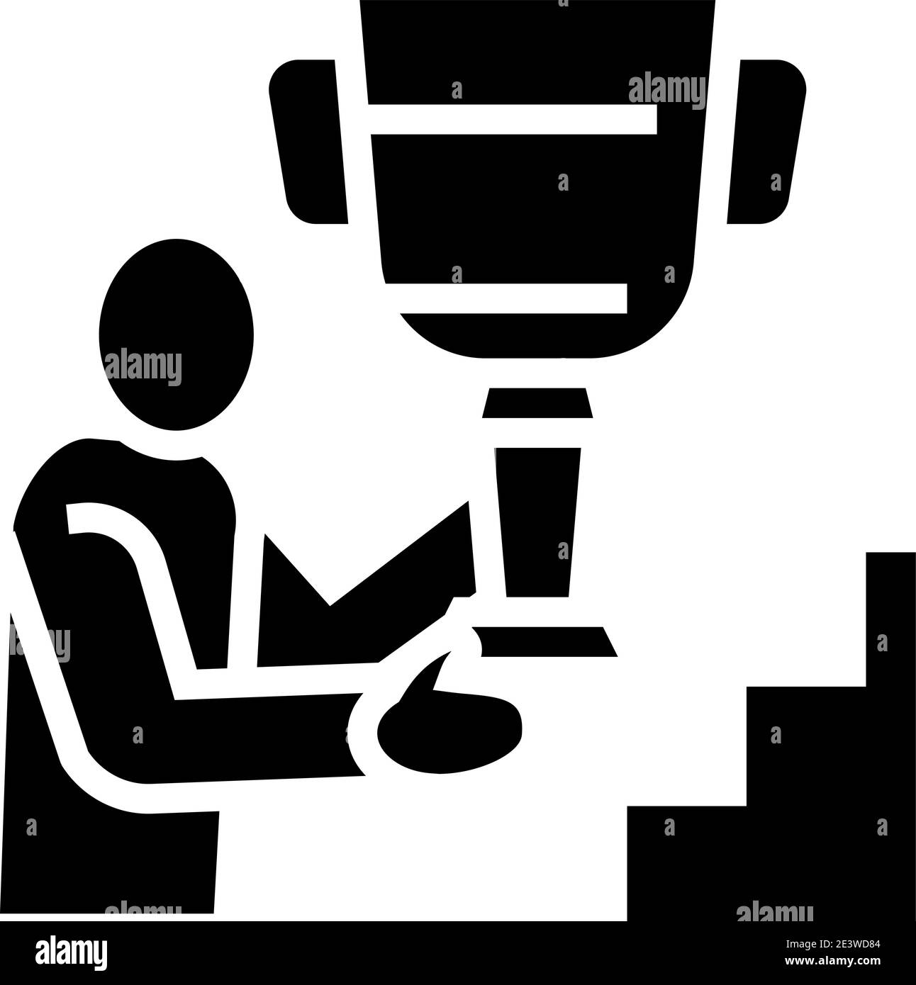 self-realization people value glyph icon vector illustration Stock ...