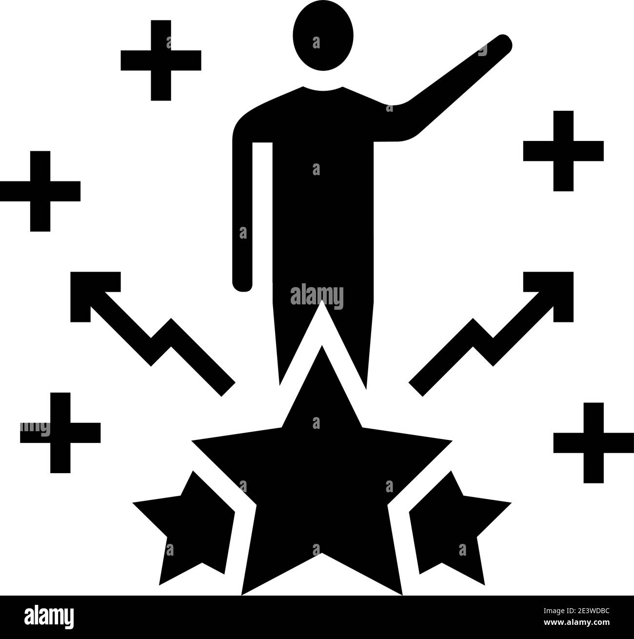 Self realization people value glyph Stock Vector Images - Alamy