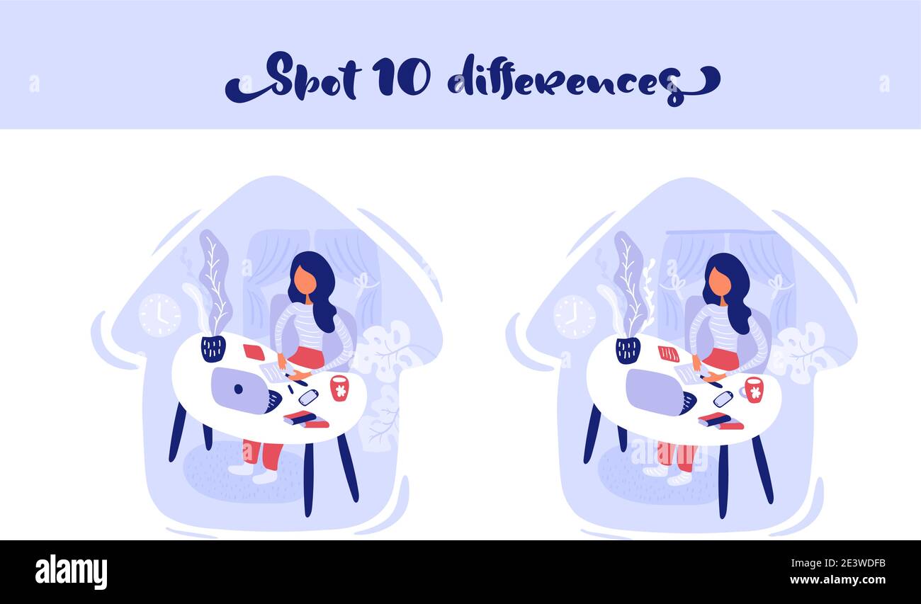 Spot the differences puzzle hi-res stock photography and images - Alamy