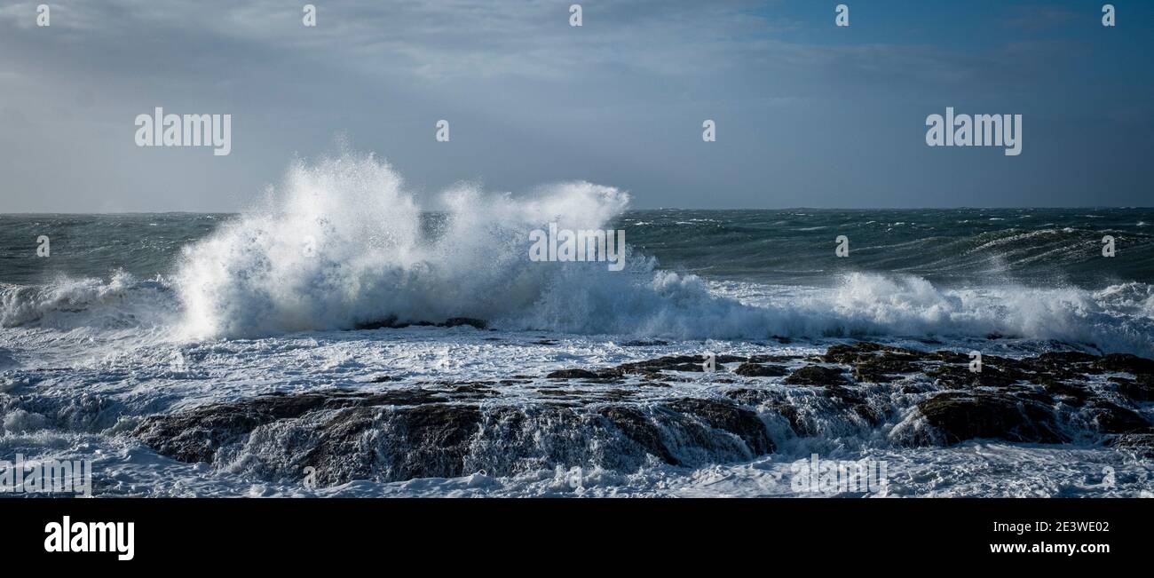 Prawle Point, East Prawle, Devon, dramatic coastline alongside the ...