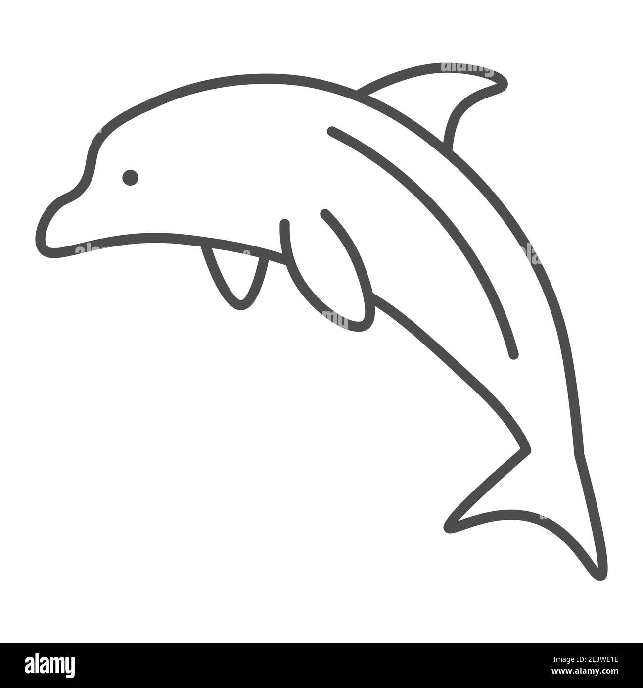 Cartoon dolphin swimming in ocean Cut Out Stock Images & Pictures - Alamy