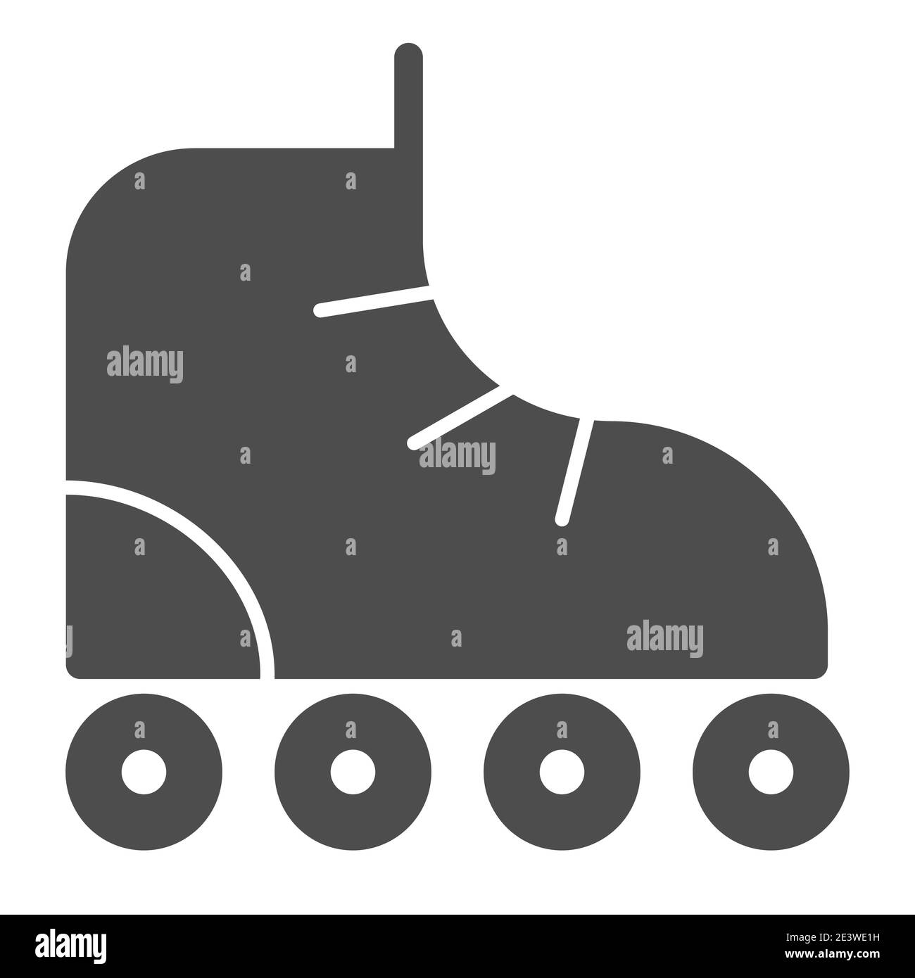 Roller-skates solid icon, sport concept, roller skate sign on white ...