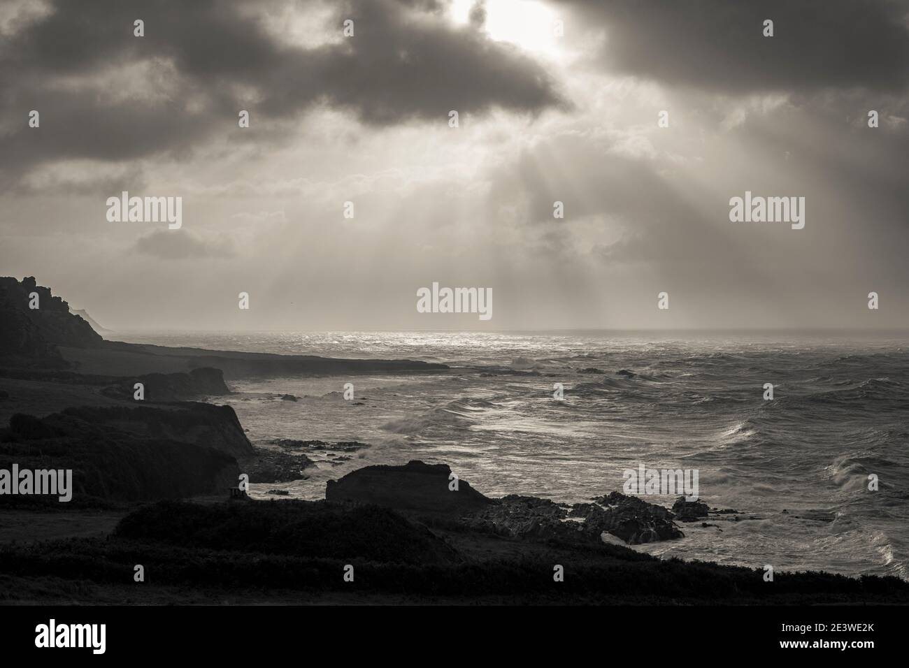 Prawle Point, East Prawle, Devon, dramatic coastline alongside the ...
