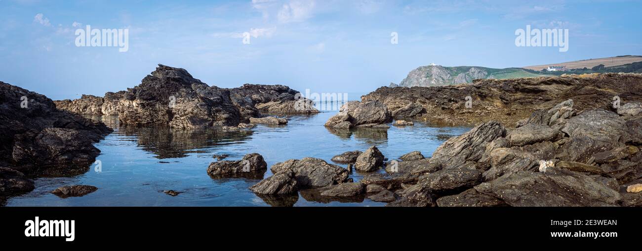 Prawle Point, East Prawle, Devon, dramatic coastline alongside the ...