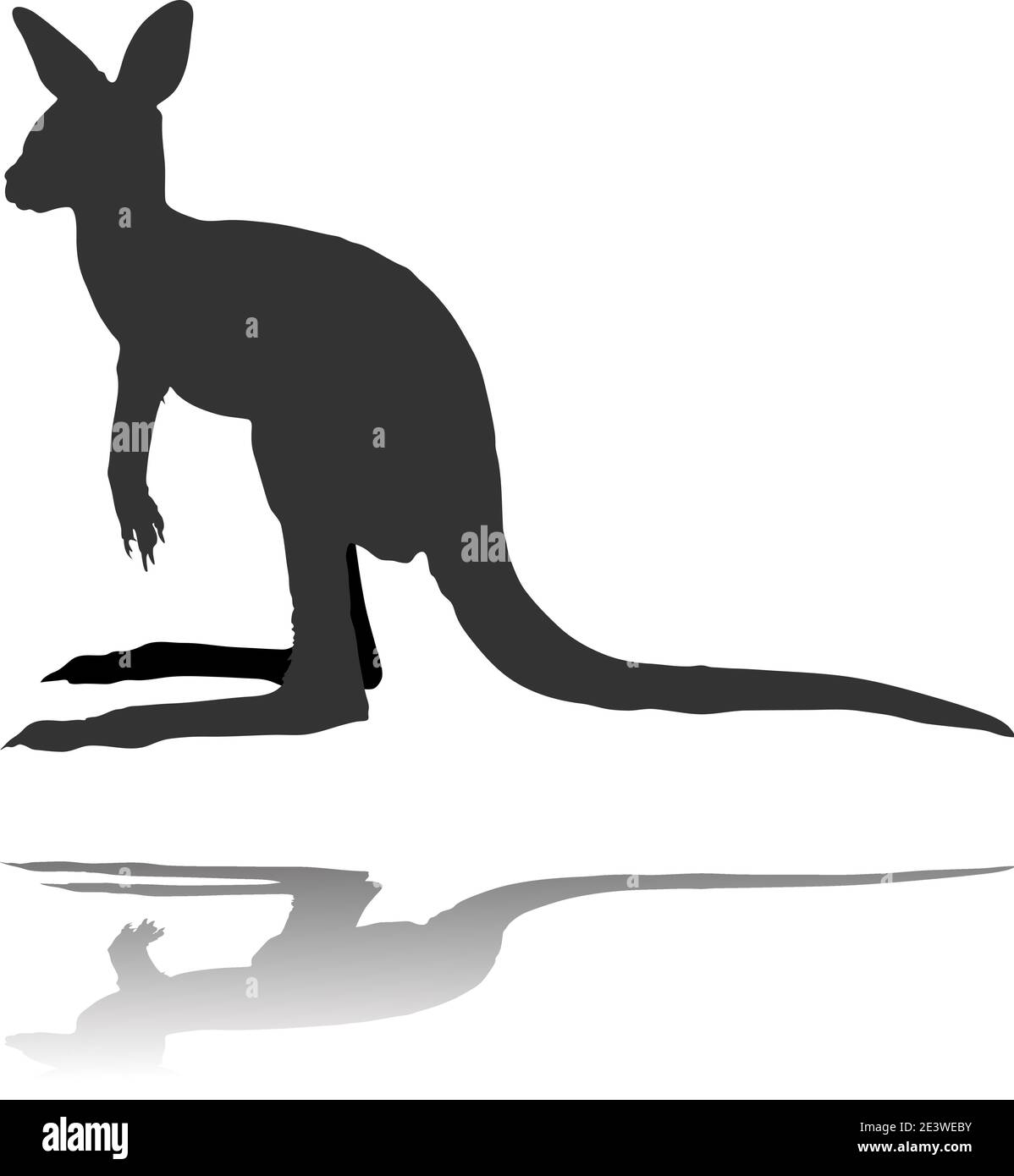 Kangaroo silhouette vector Stock Vector Image & Art - Alamy