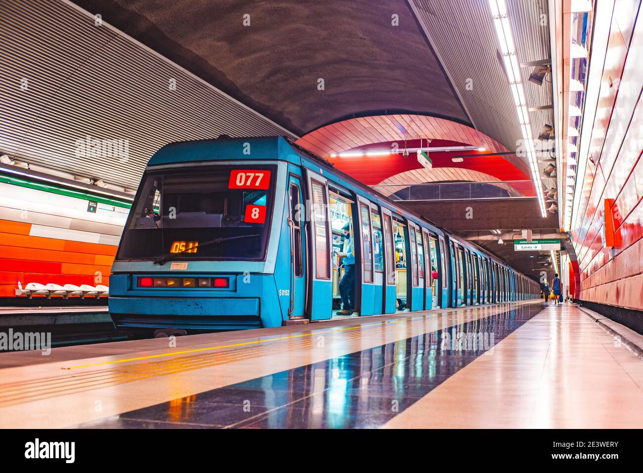Santiago, Chile - January 2021: A Metro de Santiago train at Line 5 ...