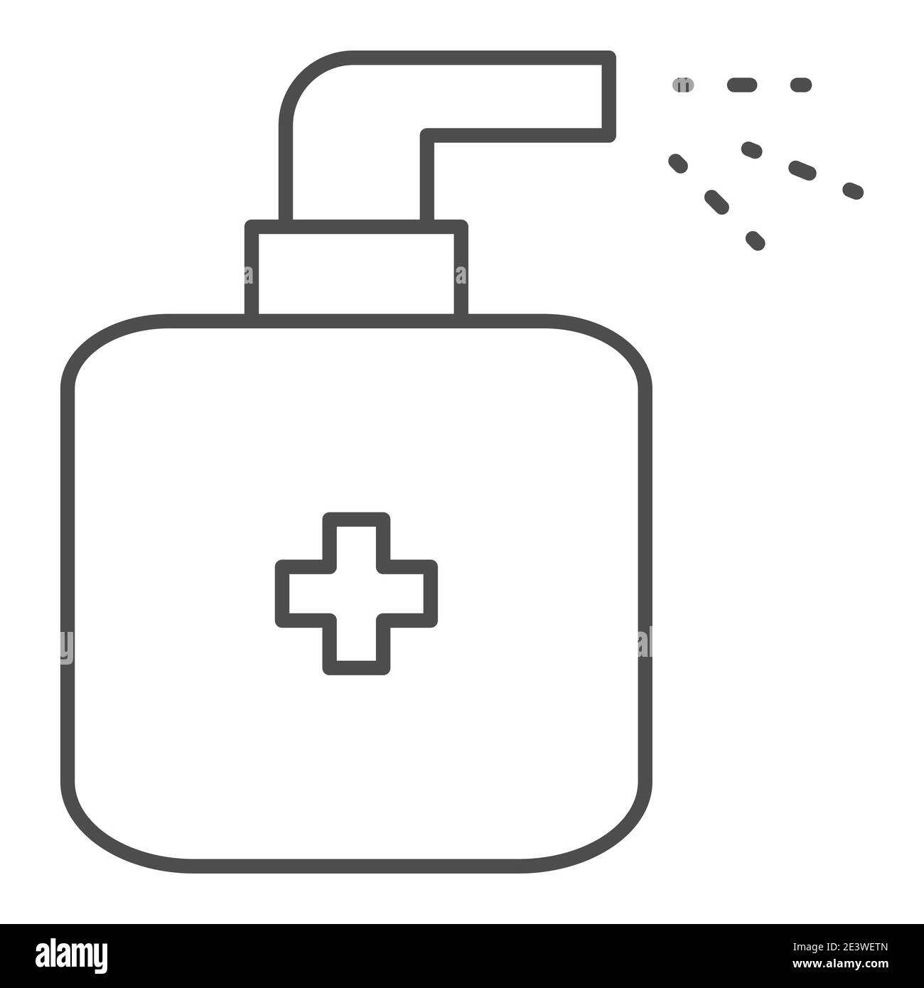 Antiseptic spray thin line icon, wash and hygiene concept, Disinfectant ...