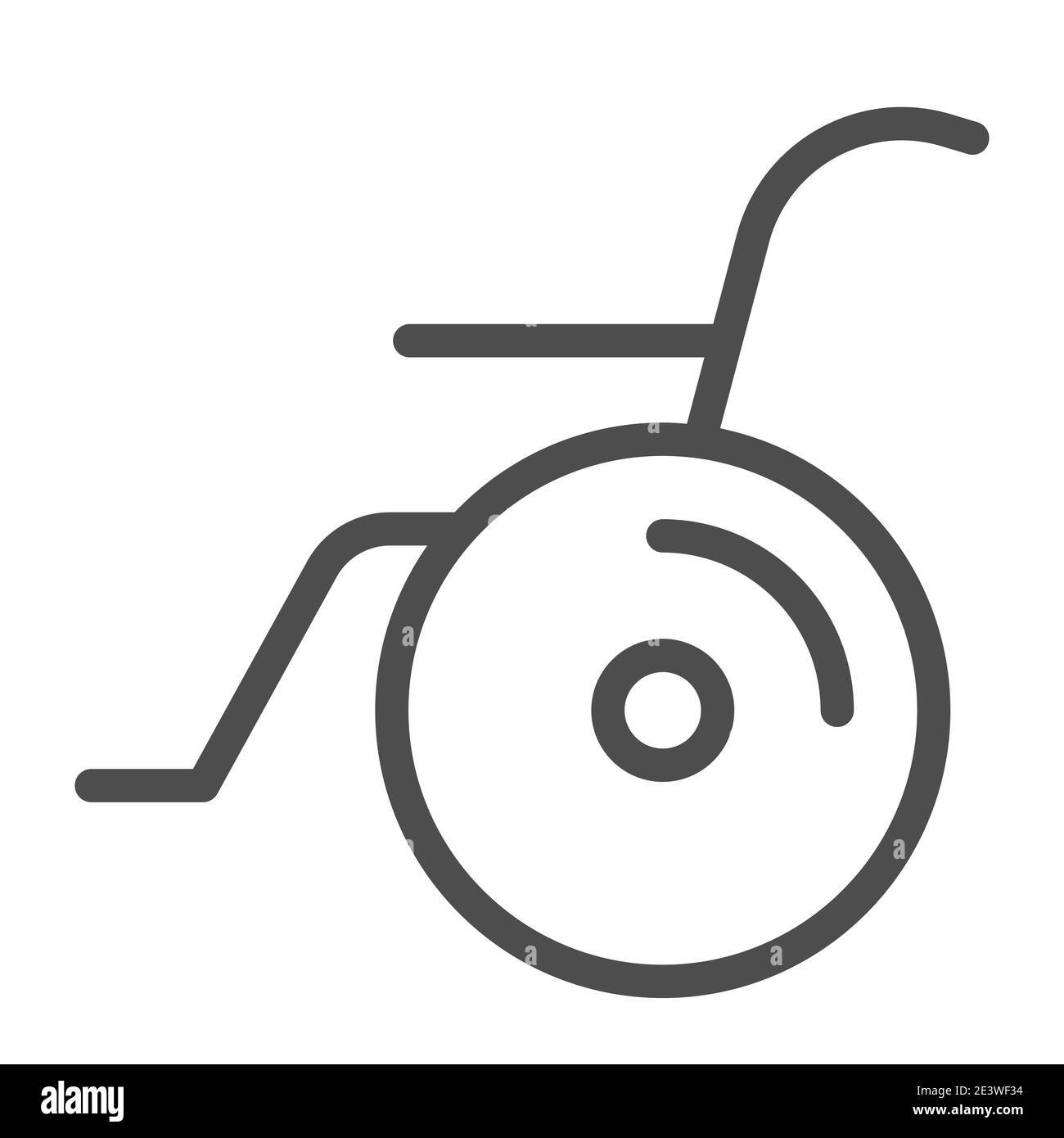 Wheelchair line icon, Heath care concept, disabled sign on white ...