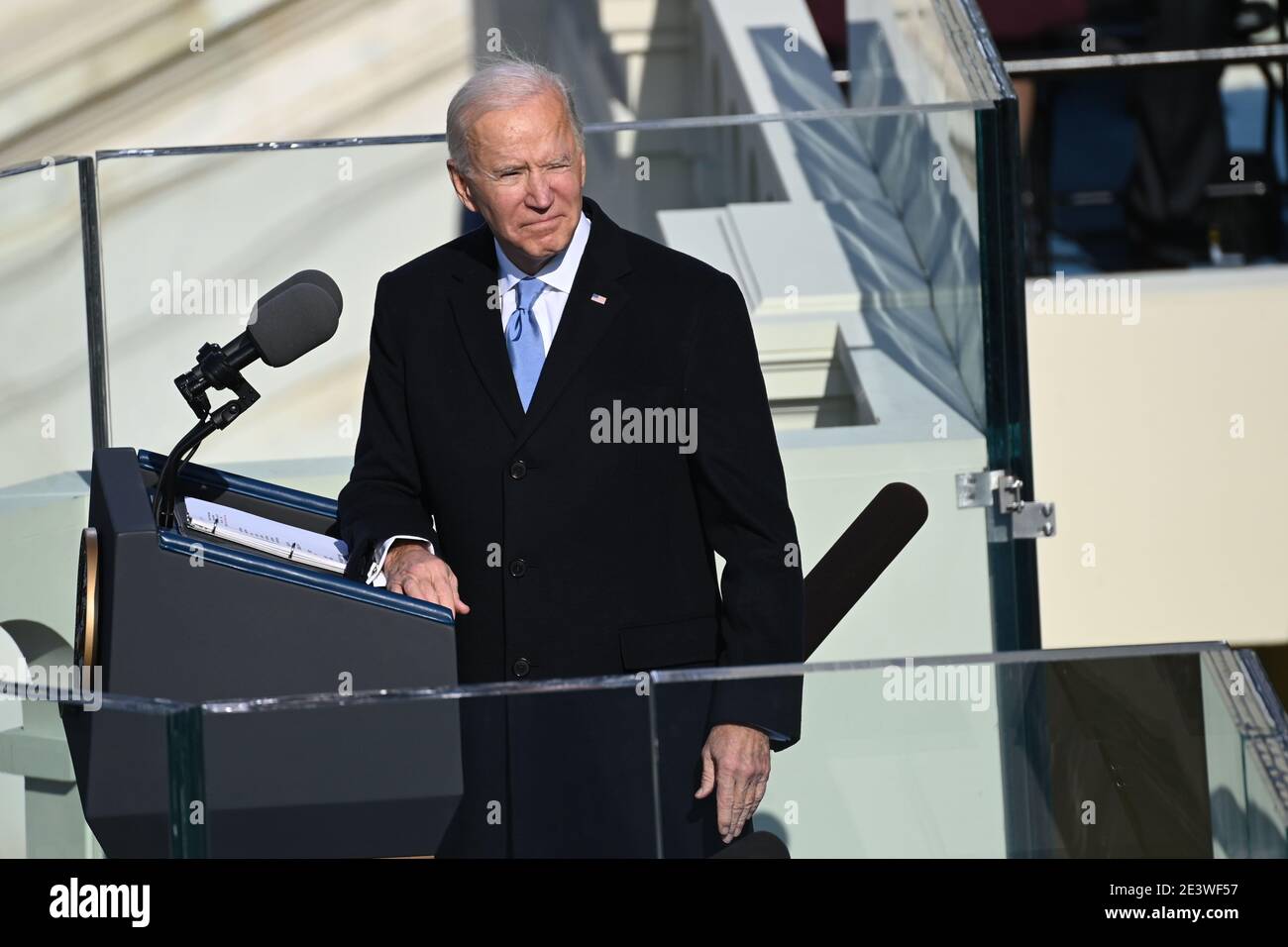US President Joe Biden gives his Inauguration speech after being sworn ...