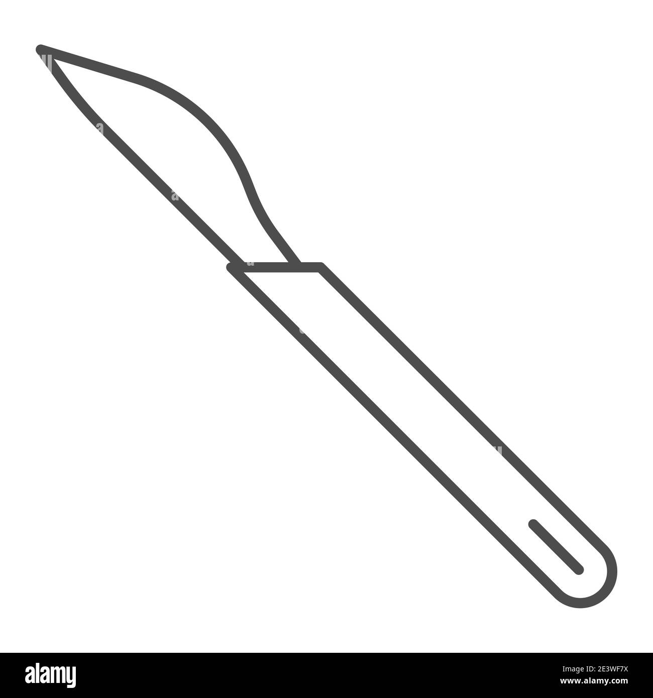 Scalpel thin line icon, Medicine concept, Hospital surgery knife sign ...