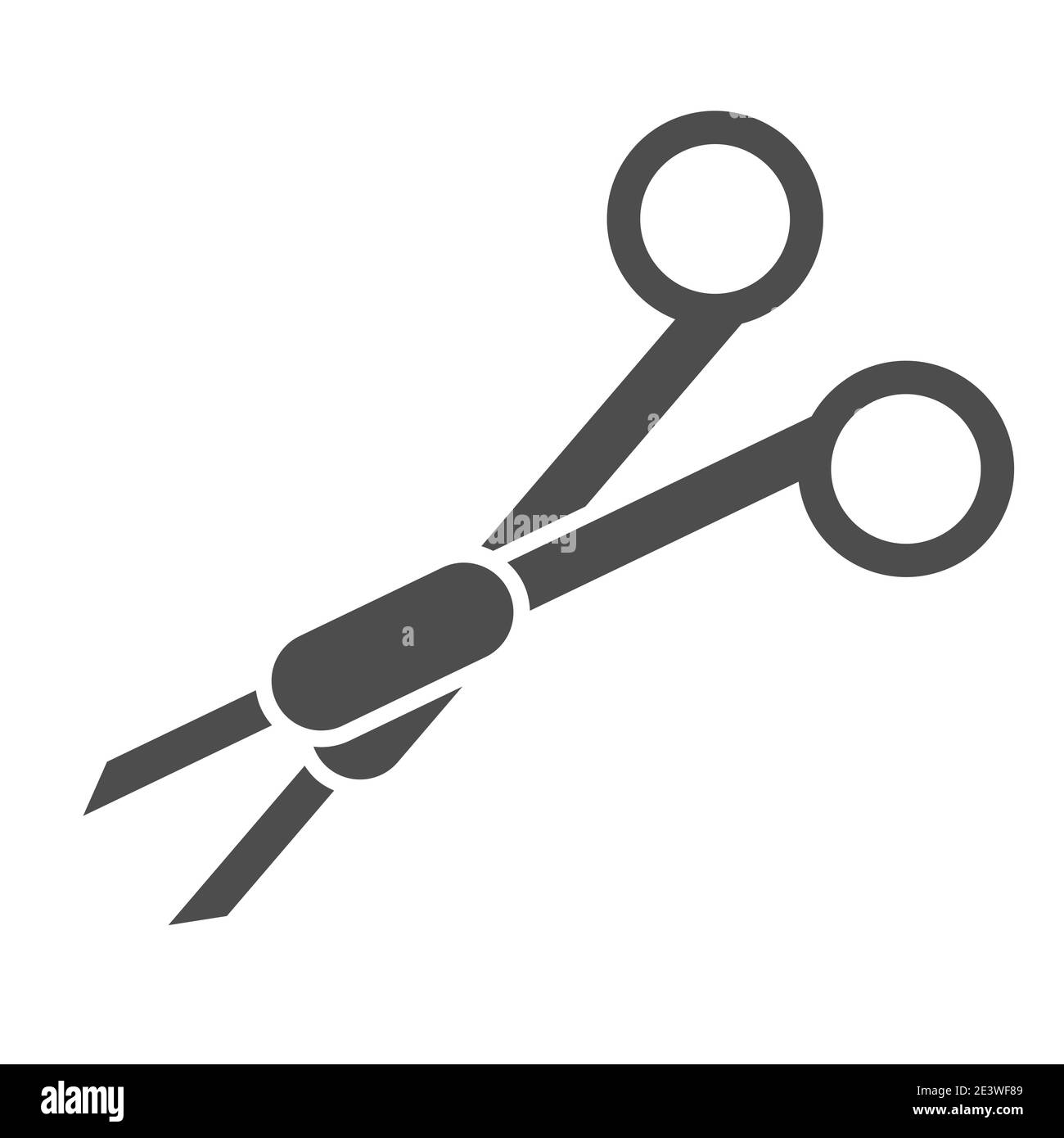 Surgical scissors solid icon, Medicine concept, surgeon equipment sign ...