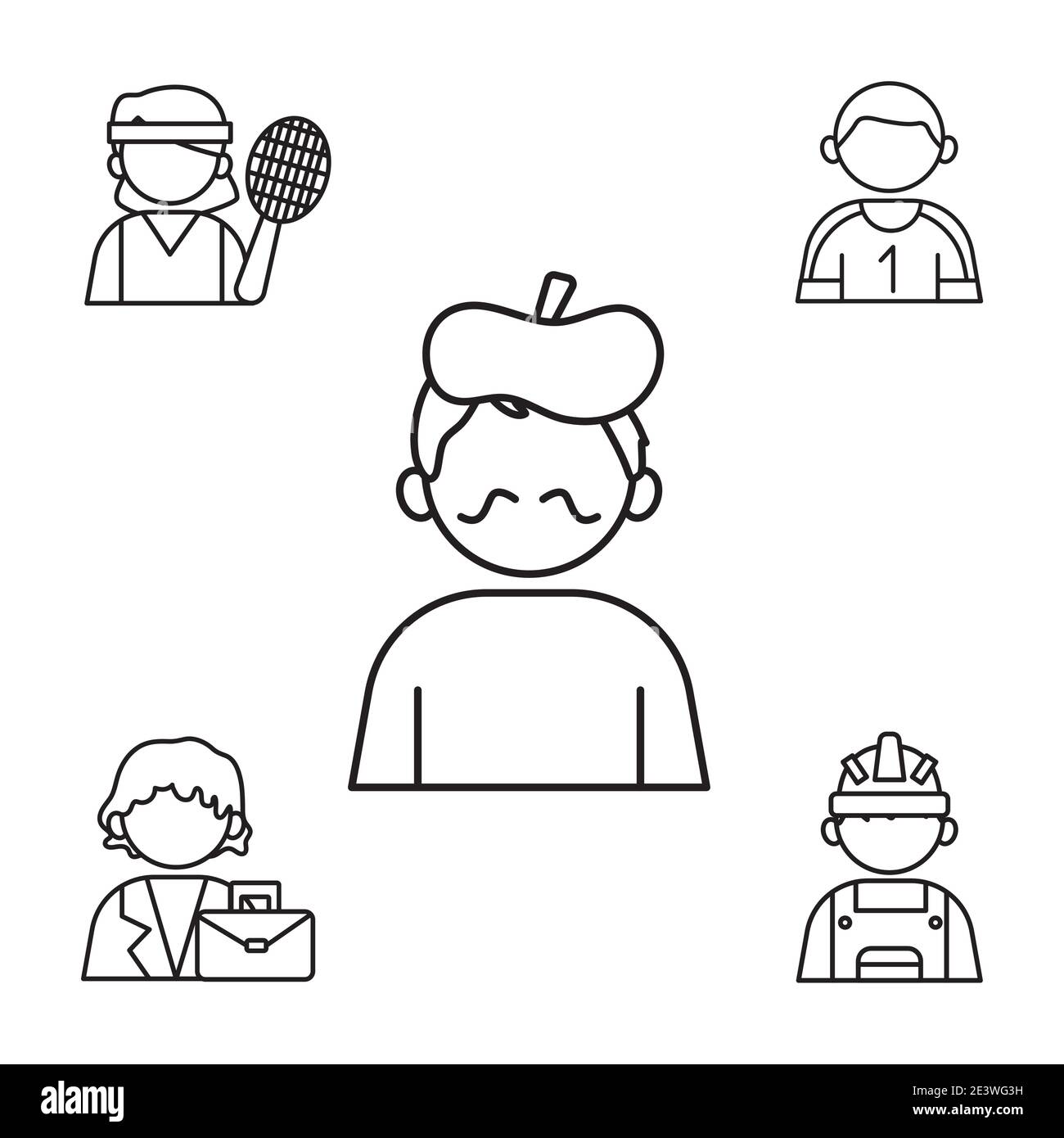 5 persons Stock Vector Images - Alamy