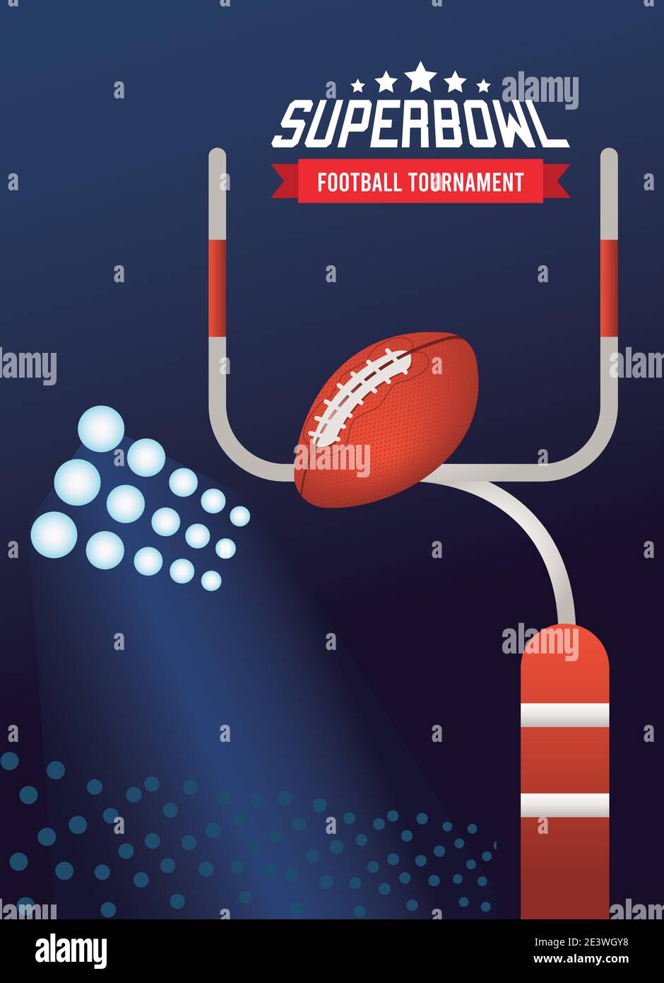 super bowl championship lettering in poster with balloon and arch ...