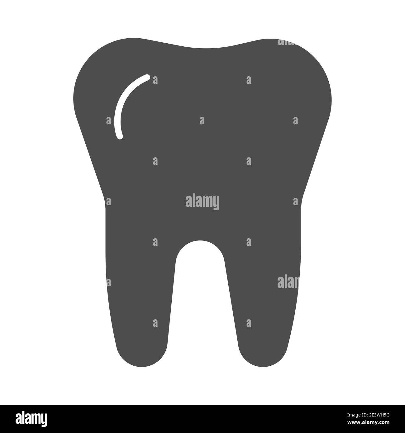 Tooth solid icon, dental care concept, clean healthy teeth sign on ...