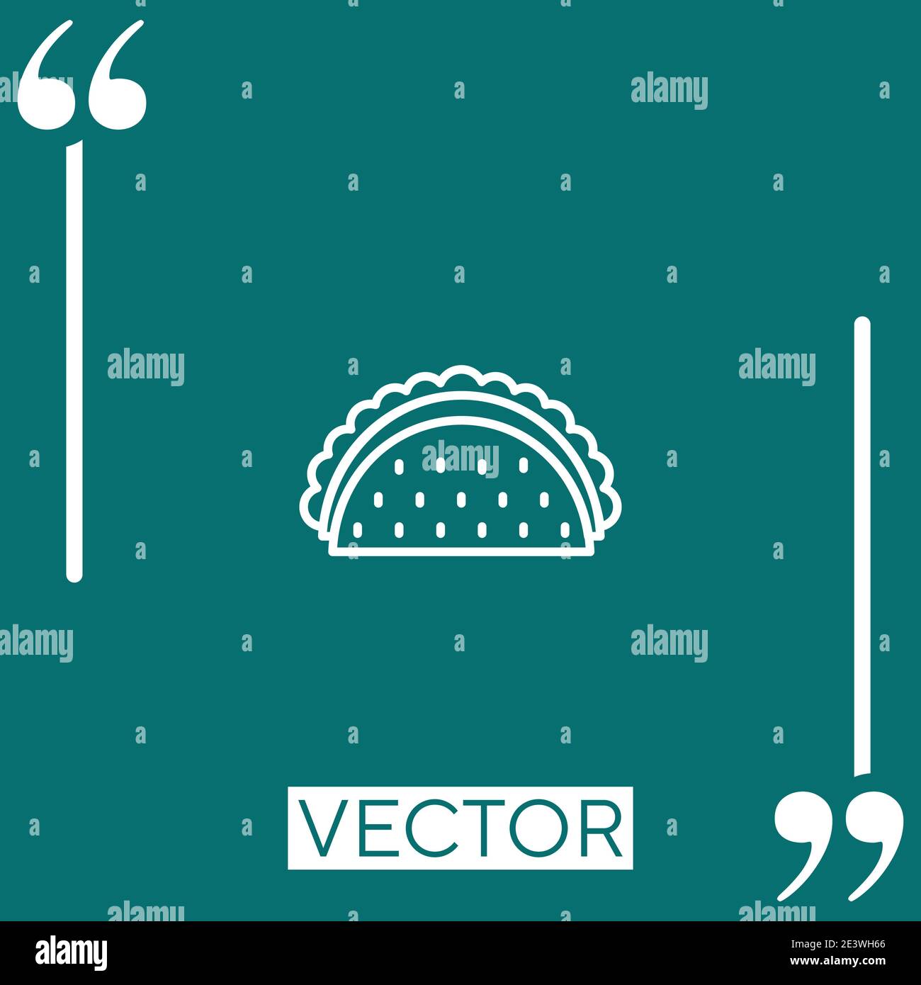 mexican taco vector icon Linear icon. Editable stroke line Stock Vector ...