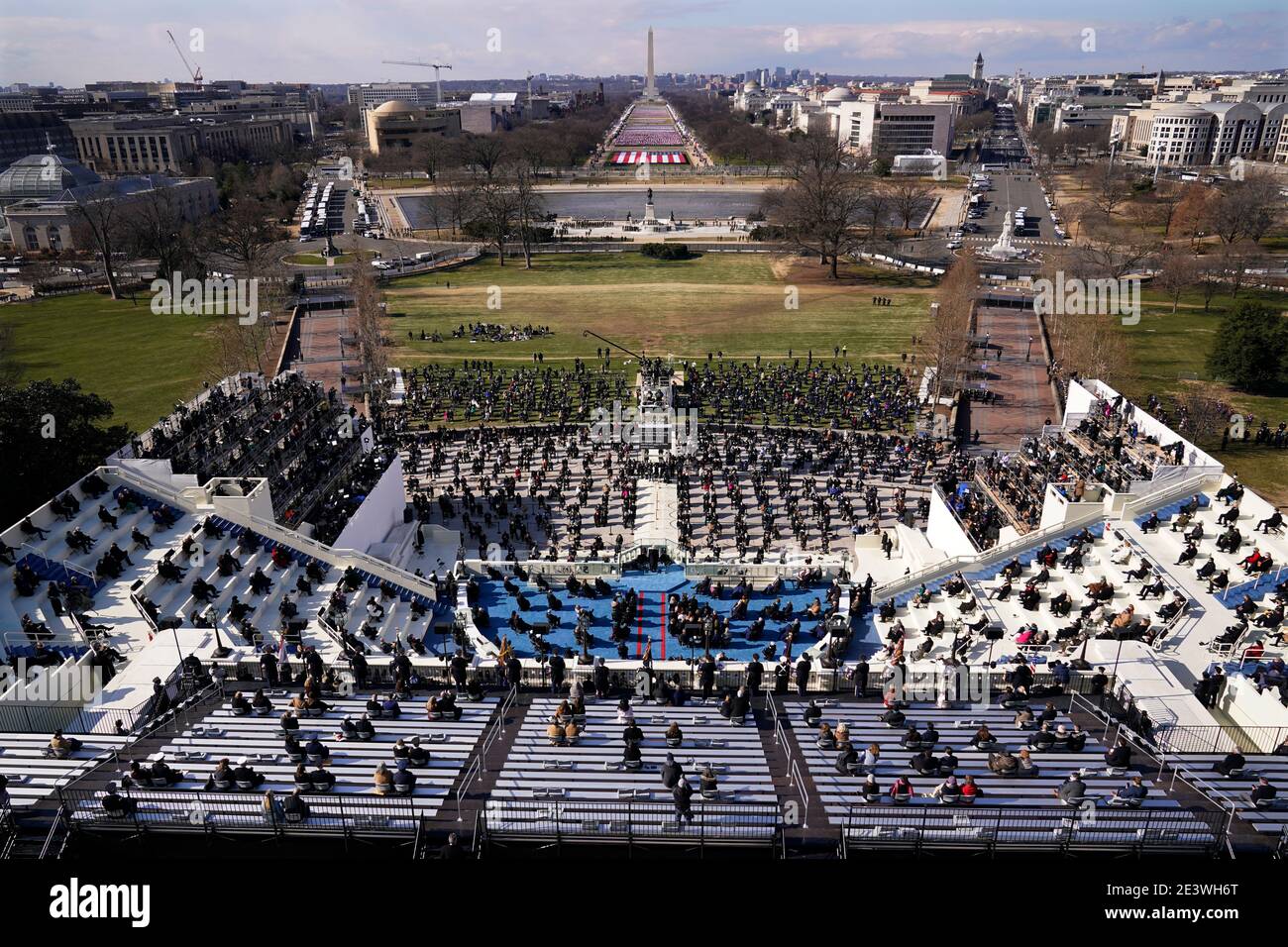 Guests and spectators attend the 59th Presidential Inauguration for ...