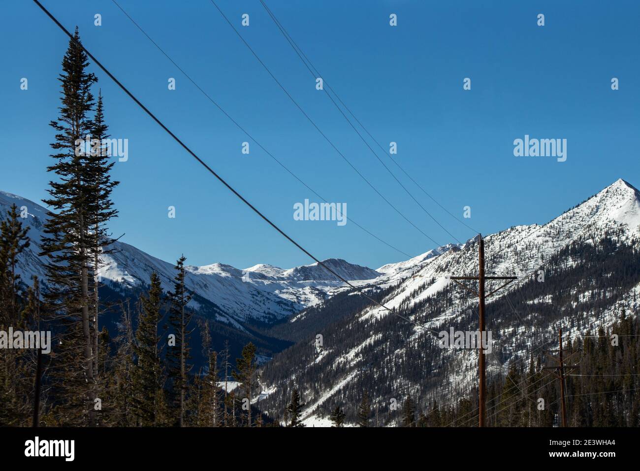 Snow scape in the Rocky Mountians Stock Photo - Alamy