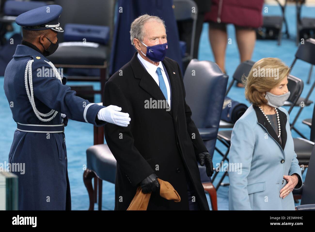 Washington, USA. 20th Jan, 2021. George Bush and wife Laura Bush during ...