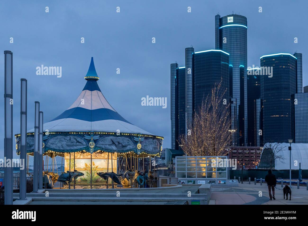 Detroit, Michigan - The Cullen Family Carousel on the Detroit Riverwalk ...
