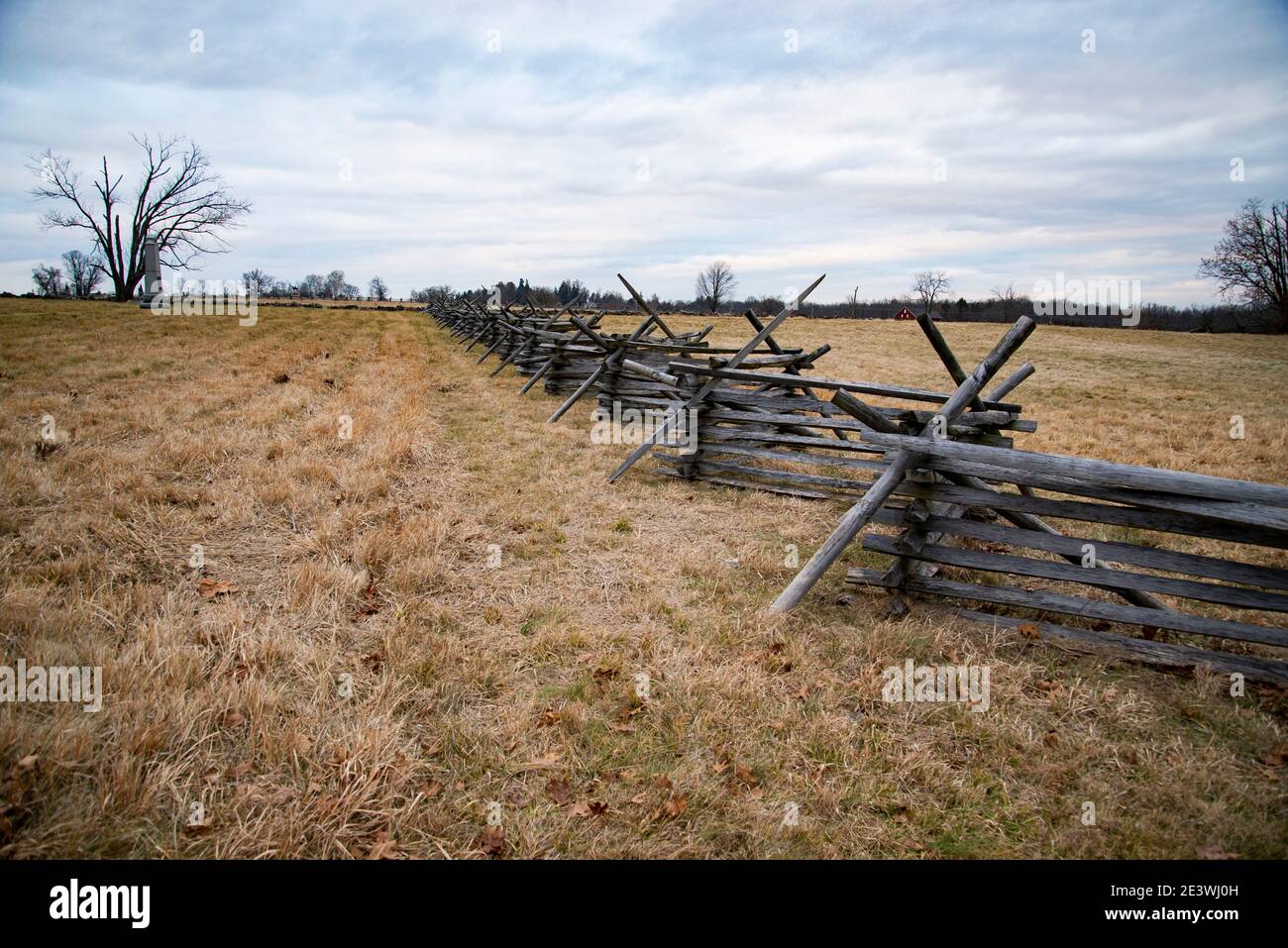 A view of the American Civil War battlefield in Gettysburg Stock Photo ...
