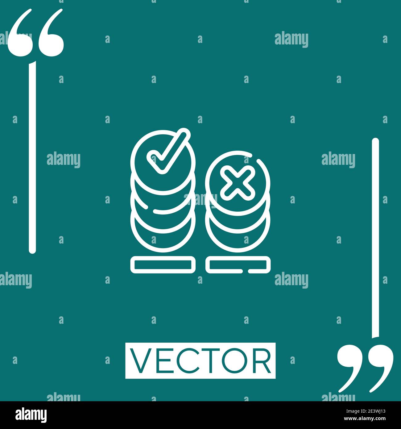 pros and cons vector icon Linear icon. Editable stroke line Stock ...