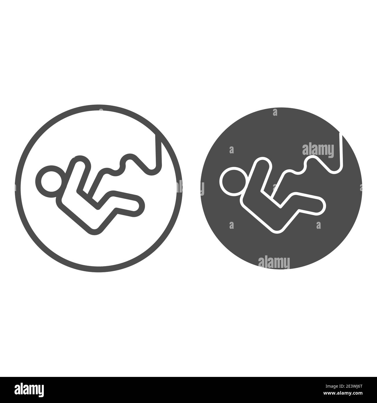 Pregnancy scan line and solid icon, maternity concept, Baby on ...