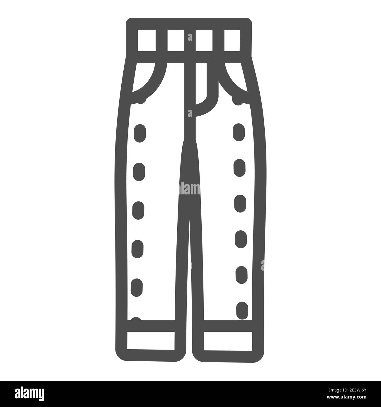 Jeans line icon, Casual clothing concept, Men jeans or pants sign on ...