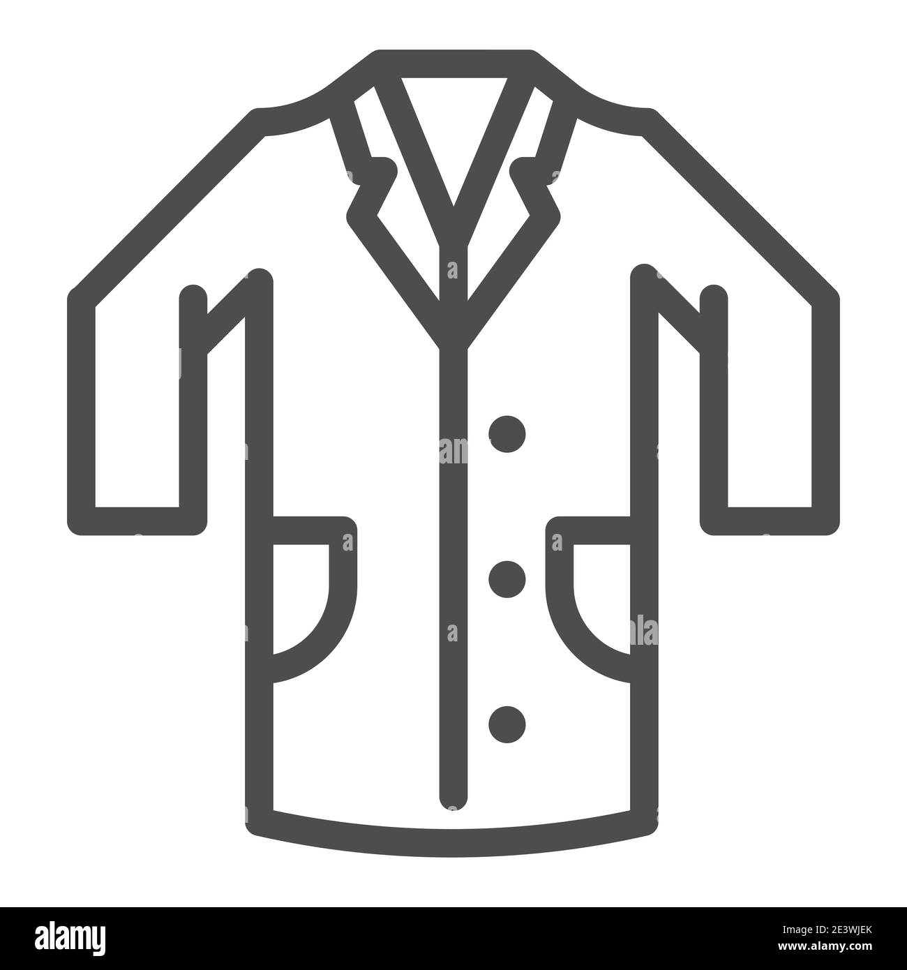 Medical gown line icon, clothes concept, laboratory uniform sign on ... Medical gown line icon, clothes concept, laboratory uniform sign on ...