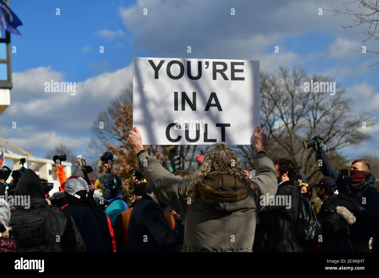 WASHINGTON D.C., JANUARY 20- A general view of people's celebrations ...