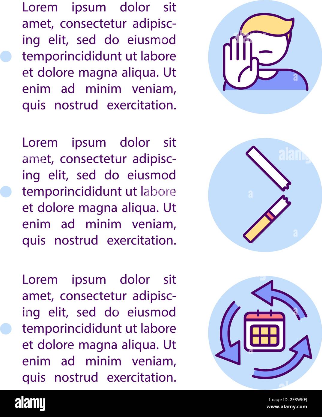 Smoking cessation programs concept icon with text Stock Vector Image ...